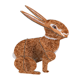 Grand lapin de Pâques en carton 100cm